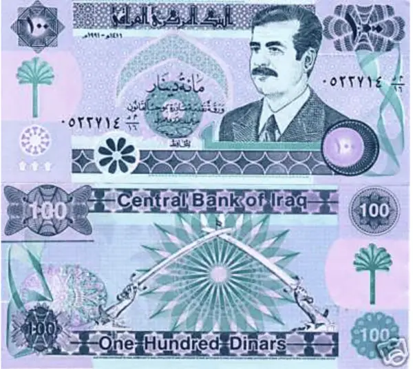 Saddam Hussein GENUINE 1991 100 Dinar note - Very RARE - IraqiDinarStore